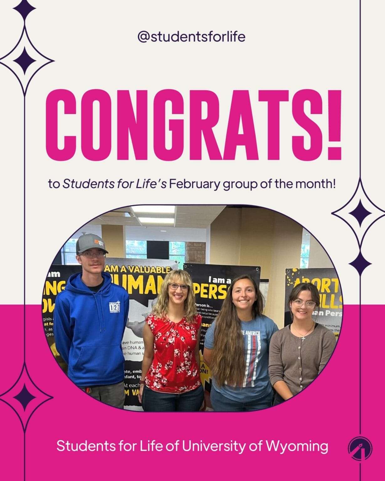 Students for Life at the University of Wyoming Crowned February Group ...