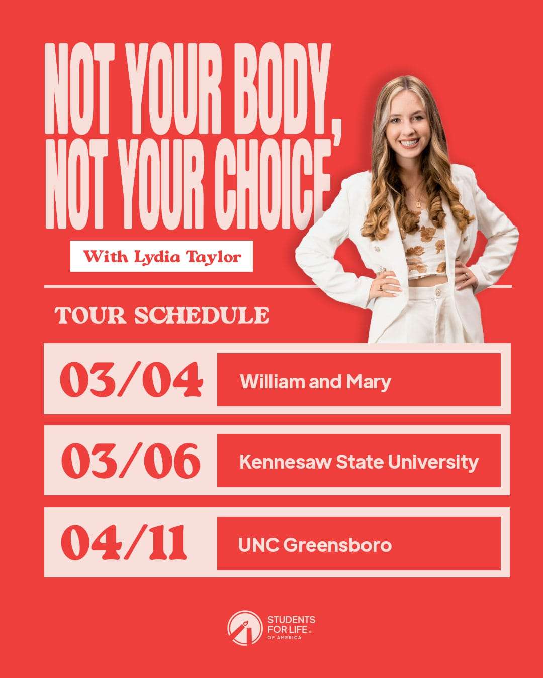 Students for Life of America Announces Lydia Taylor’s First Speaking ...